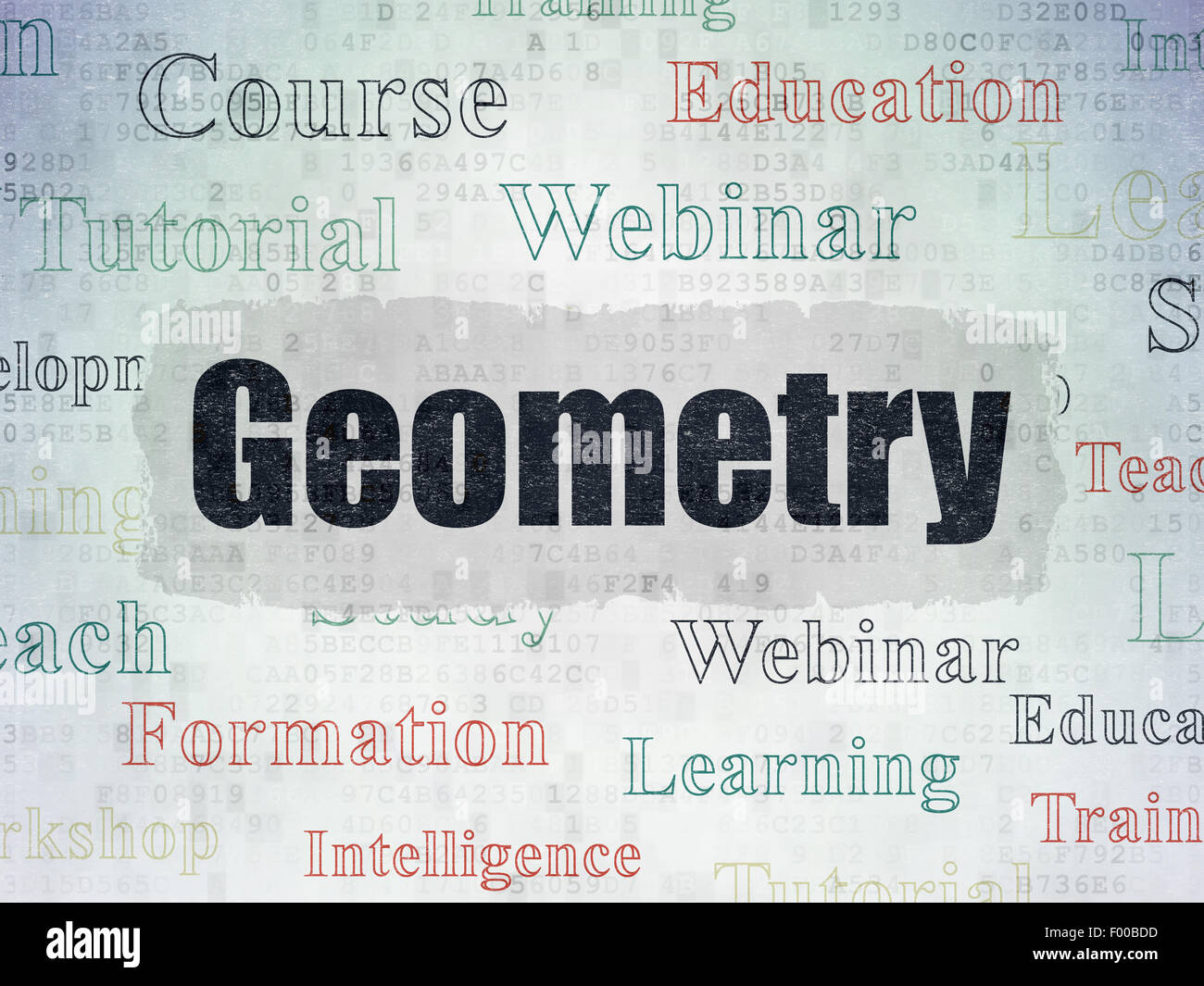 Learning concept: Geometry on Digital Paper background Stock Photo - Alamy