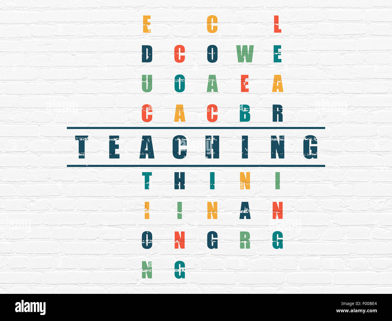 Education concept: word Teaching in solving Crossword Puzzle Stock ...