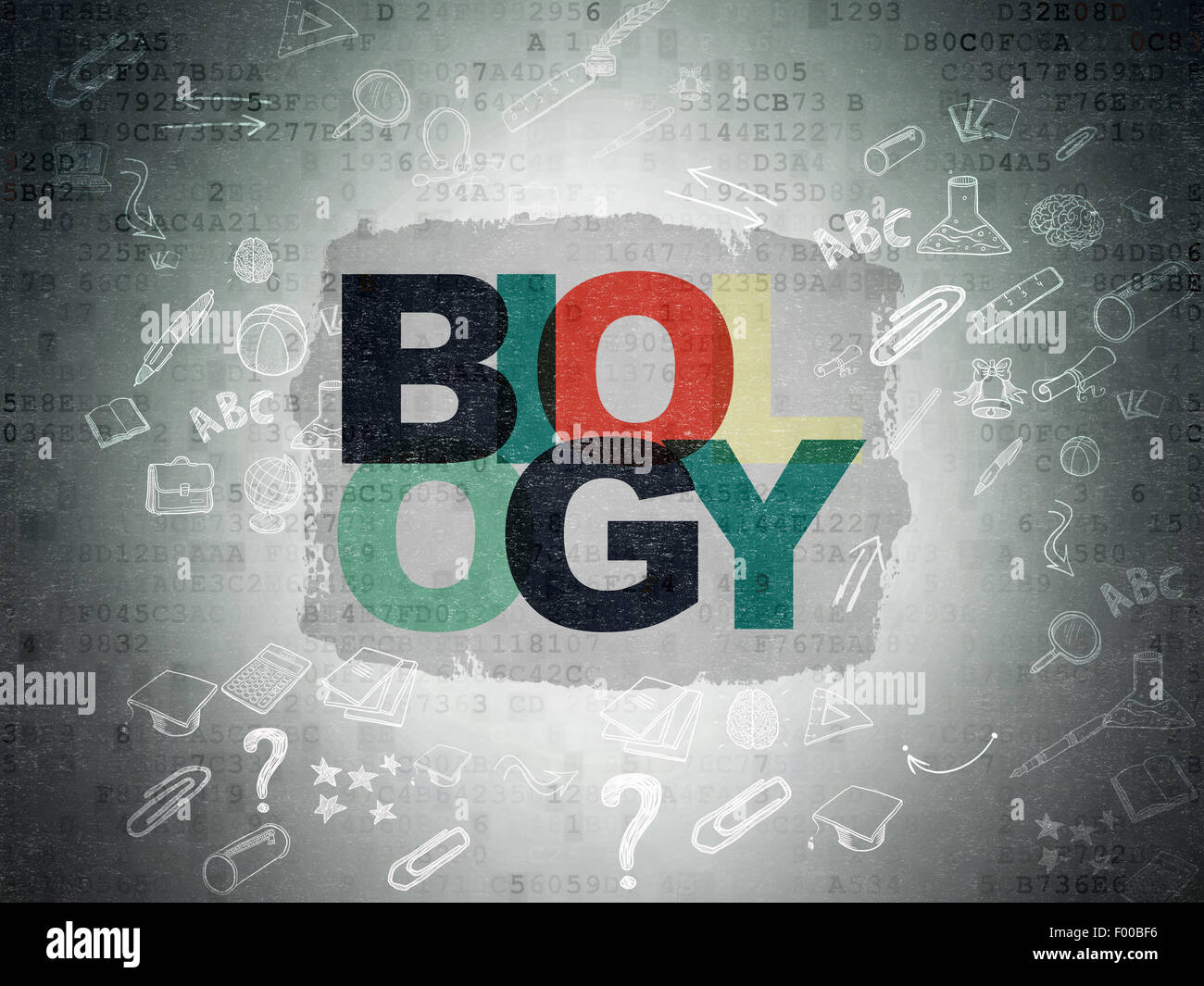 Learning concept: Biology on Digital Paper background Stock Photo - Alamy