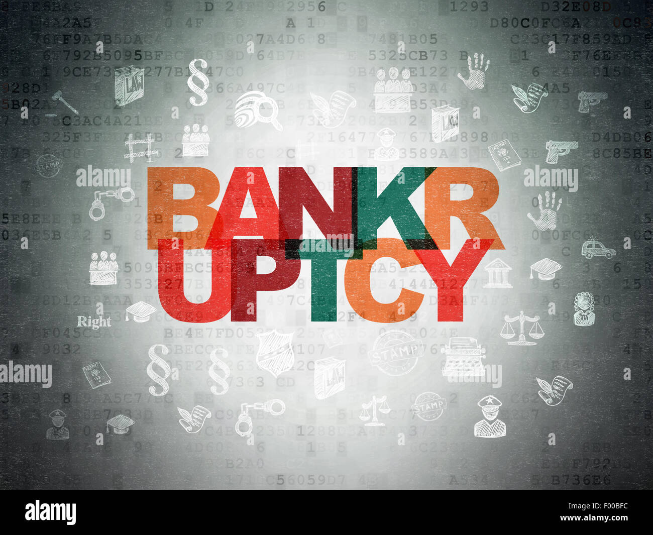 Law concept: Bankruptcy on Digital Paper background Stock Photo - Alamy