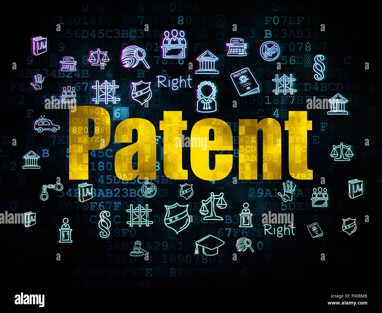 Law concept: Patent on Digital background Stock Photo - Alamy