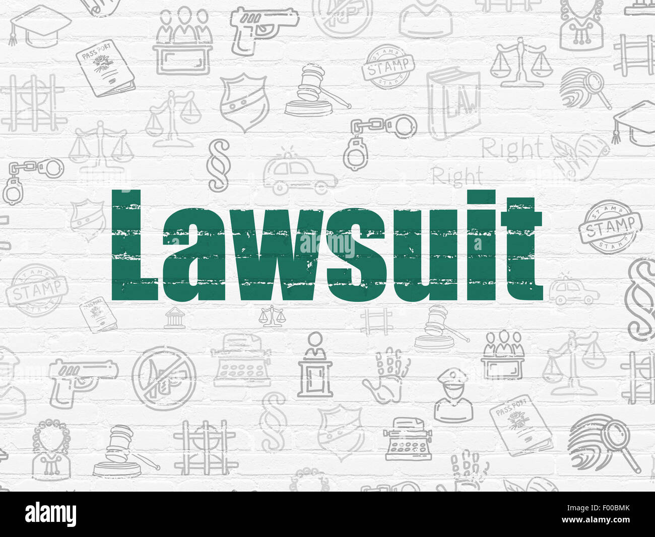 Law concept: Lawsuit on wall background Stock Photo - Alamy