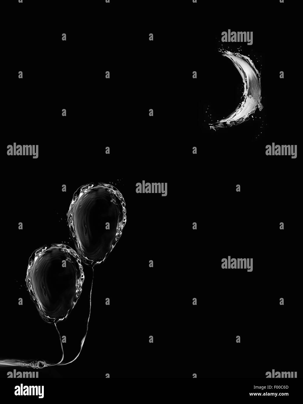 Black party balloons Black and White Stock Photos & Images - Alamy