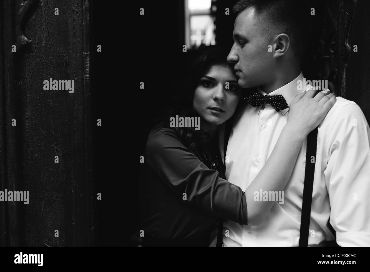 White couple at resort Black and White Stock Photos & Images - Alamy