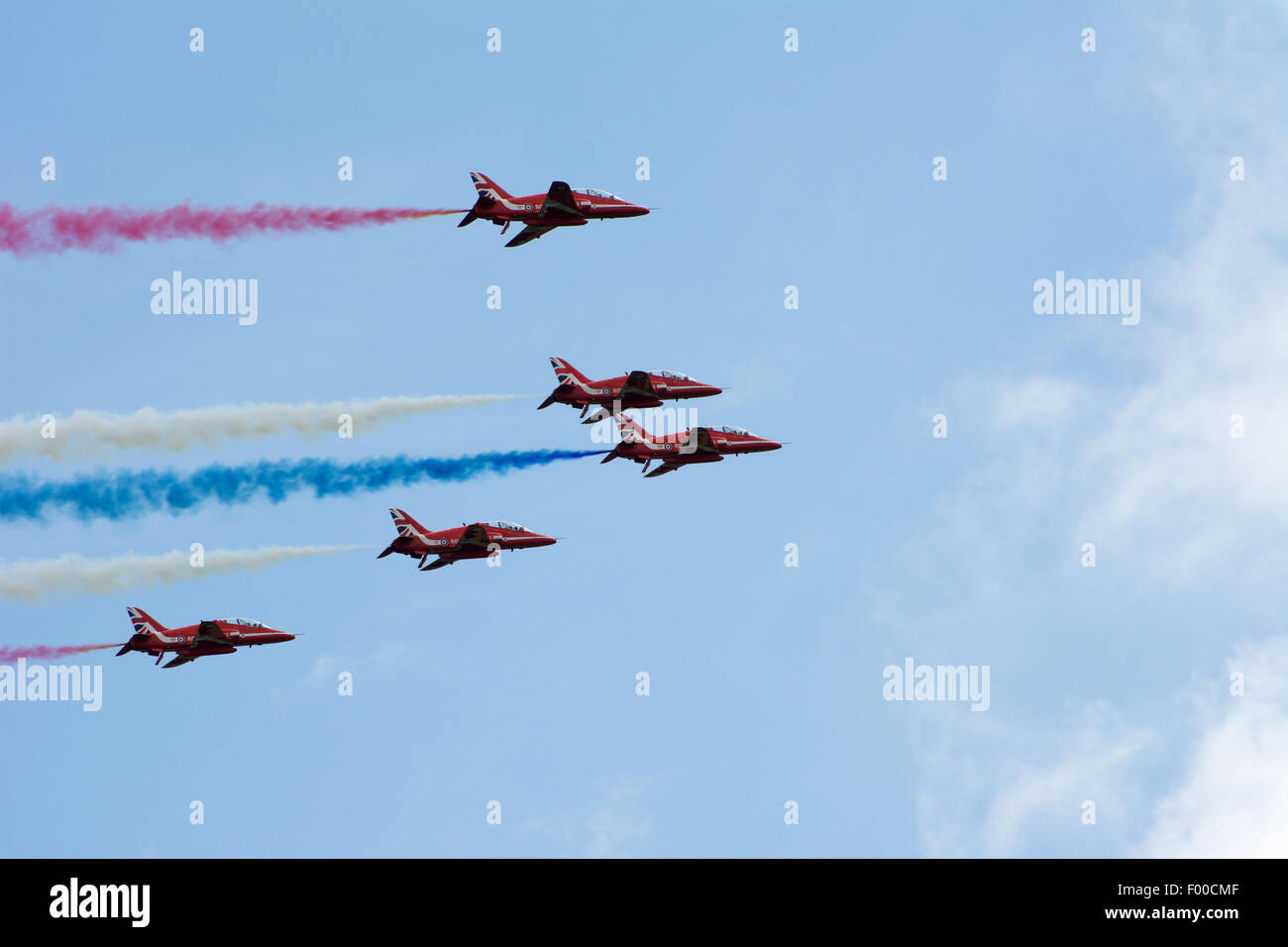 The Red Arrows dispay Team Silverstone British GP F1 July 2016 Stock ...