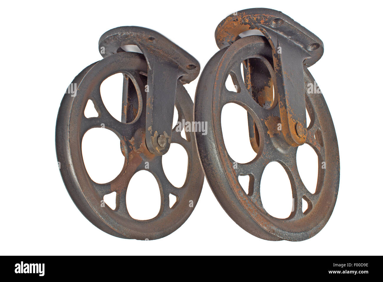 Vintage pulley Cut Out Stock Images & Pictures - Alamy