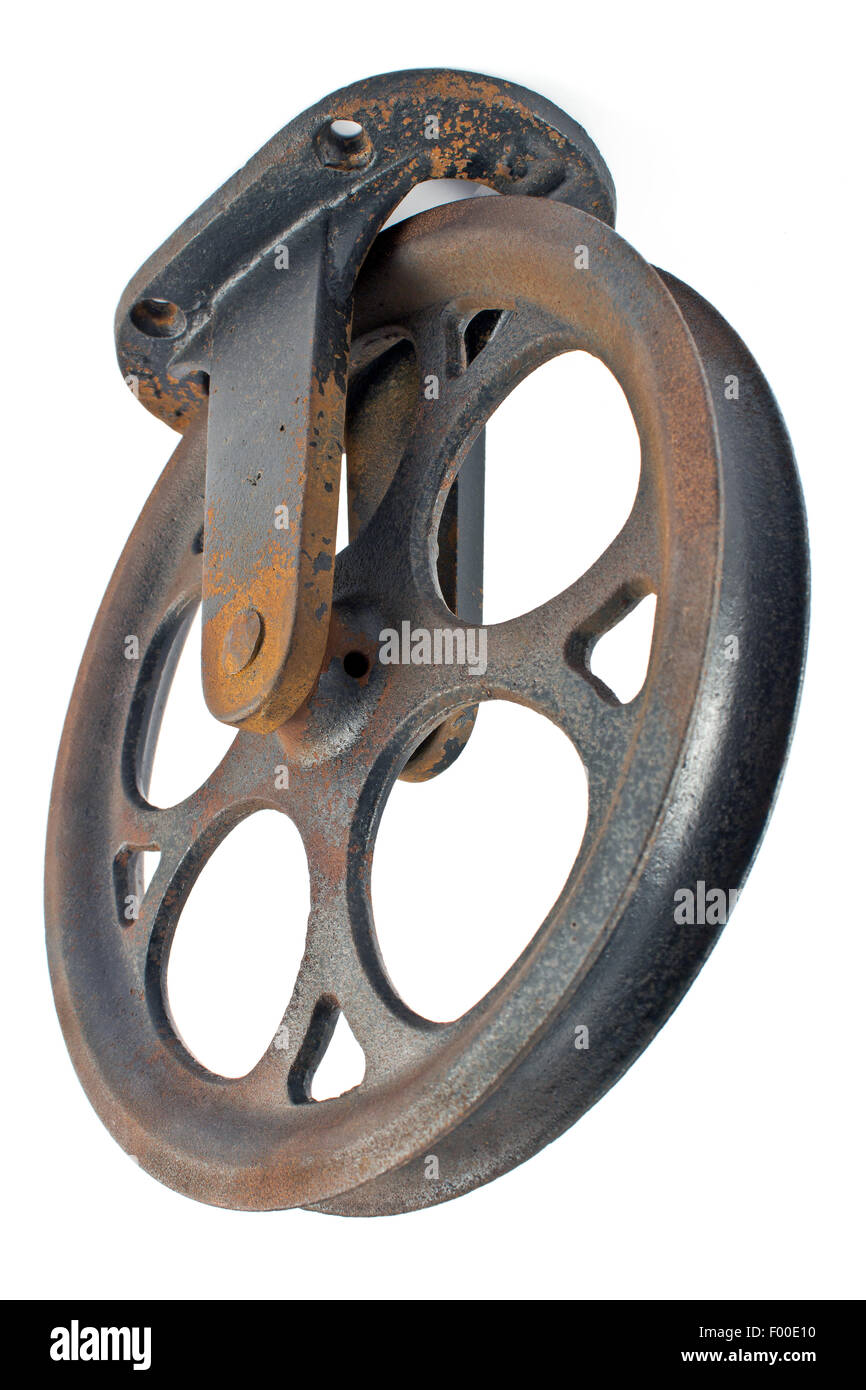 Vintage pulley Cut Out Stock Images & Pictures - Alamy