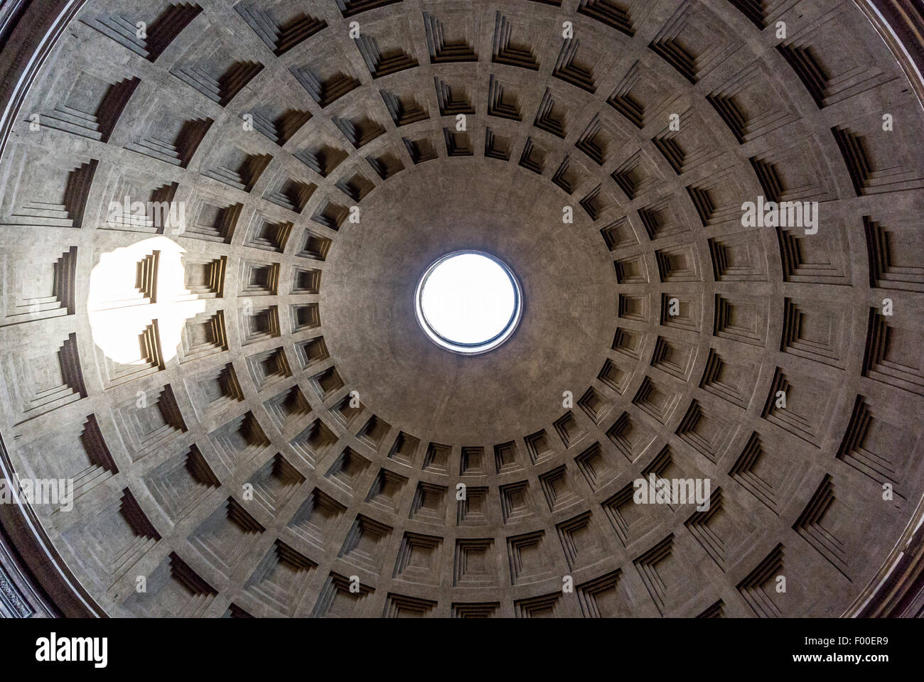 Oculus interior. The Pantheon. Ancient Roman Temple. Now a Christian ...