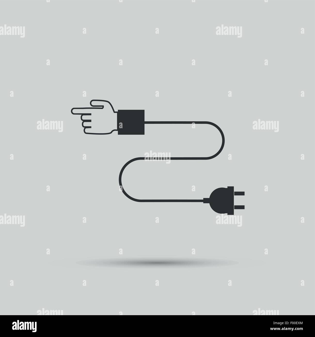 Hand wire connection to an electrical plug Stock Vector Image & Art - Alamy