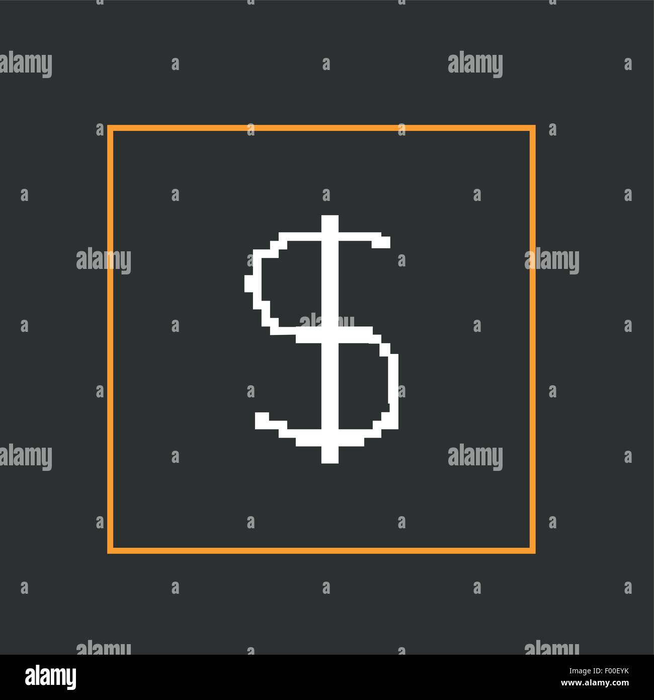 Pixel art sign dollar hi-res stock photography and images - Alamy