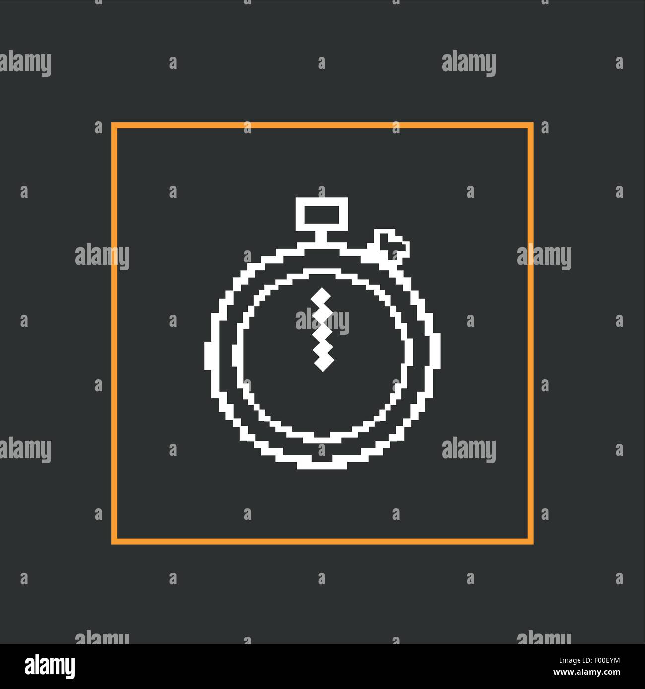 Simple stylish pixel icon stopwatch. Vector design Stock Vector Image ...