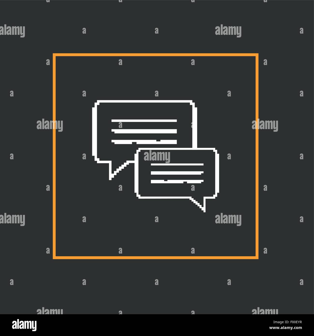 Simple pixel icon dialog messages. Vector design Stock Vector Image ...