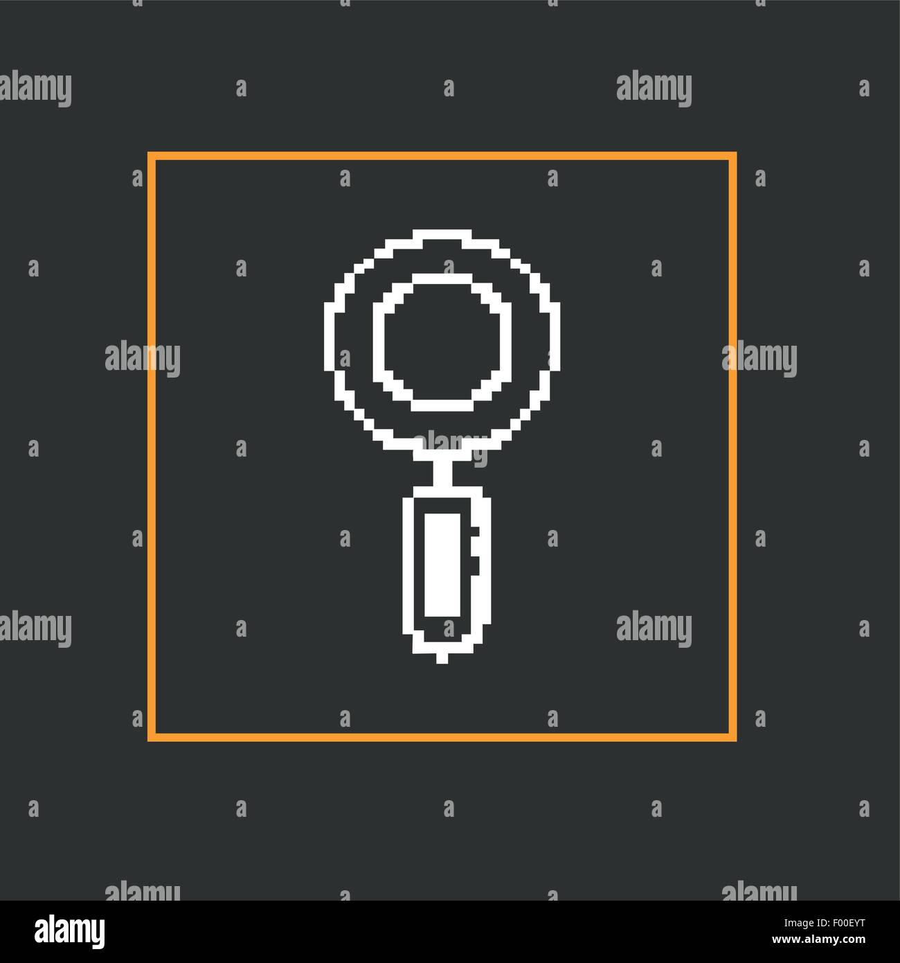 Vector pixel icon magnifying glass hi-res stock photography and images ...