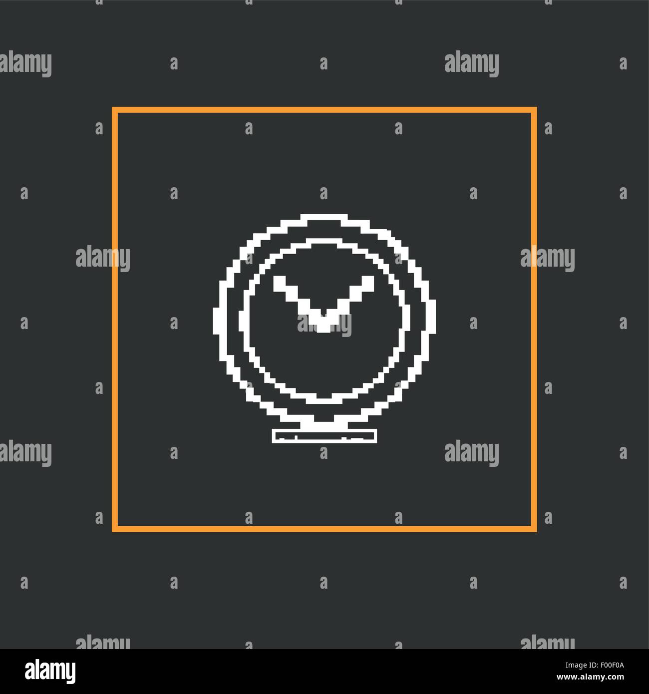 Simple stylish pixel clock icon. Vector design Stock Vector Image & Art ...