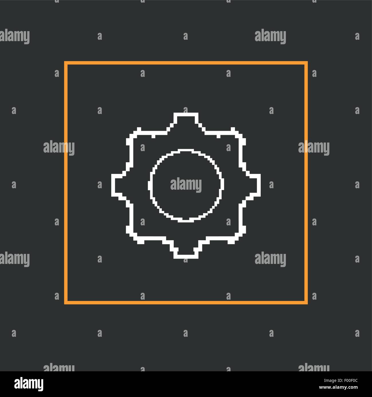 Simple stylish pixel icon gear. Vector design Stock Vector Image & Art ...