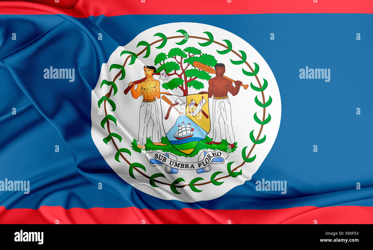 Flag of belize waving hi-res stock photography and images - Alamy