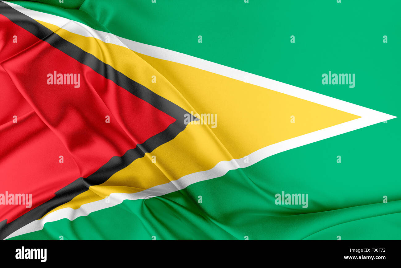 Guyana waving flag hi-res stock photography and images - Alamy