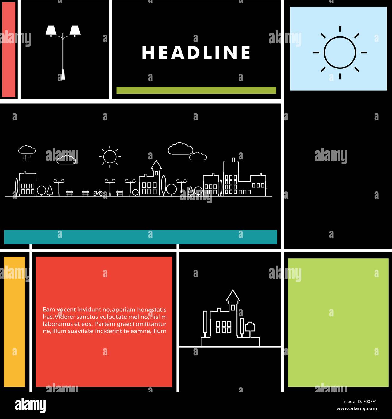 Color flat contours of the urban landscape Stock Vector Image & Art - Alamy