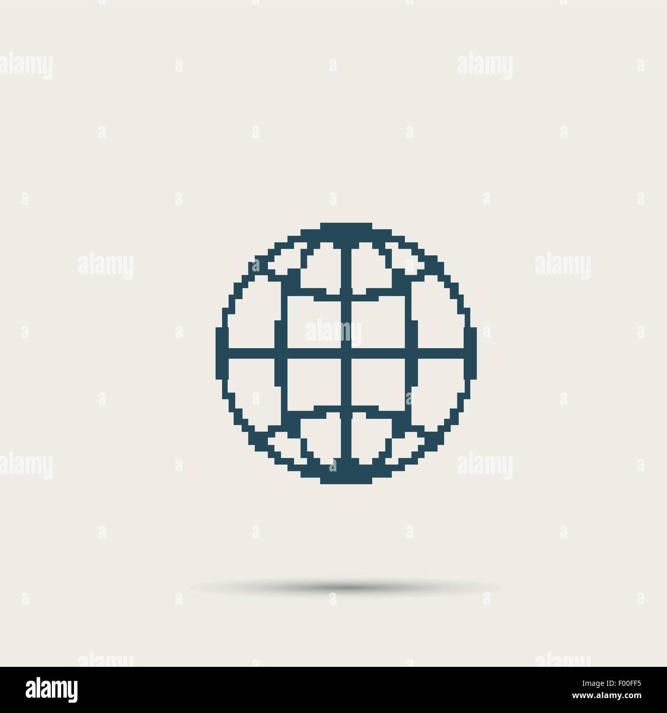 Simple dark pixel icon planet. Vector design Stock Vector Image & Art ...