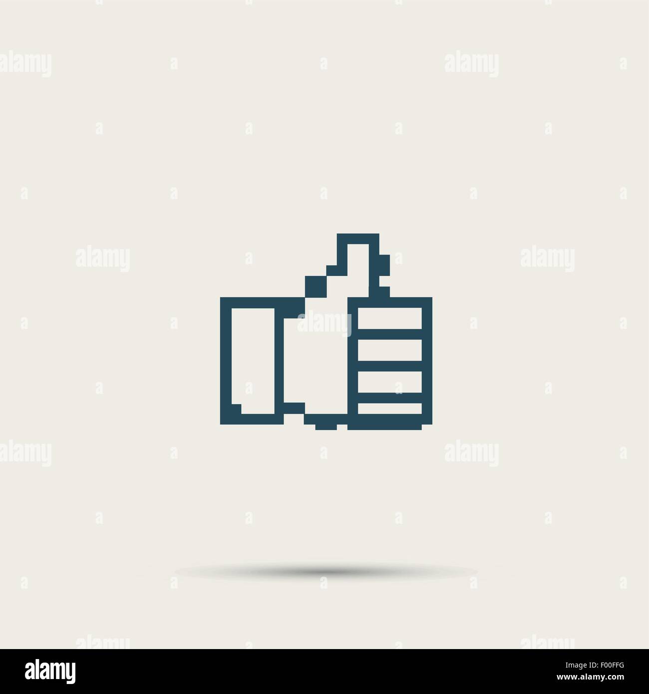 Pixel icon raised a finger. Vector design Stock Vector Image & Art - Alamy