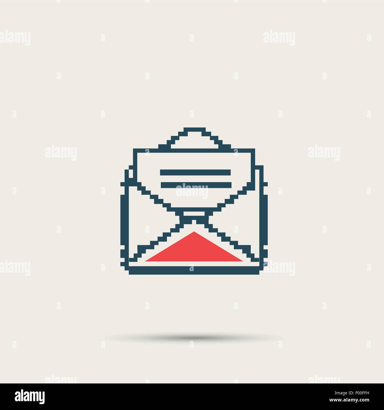 Simple stylish pixel icon envelope. Vector design Stock Vector Image ...