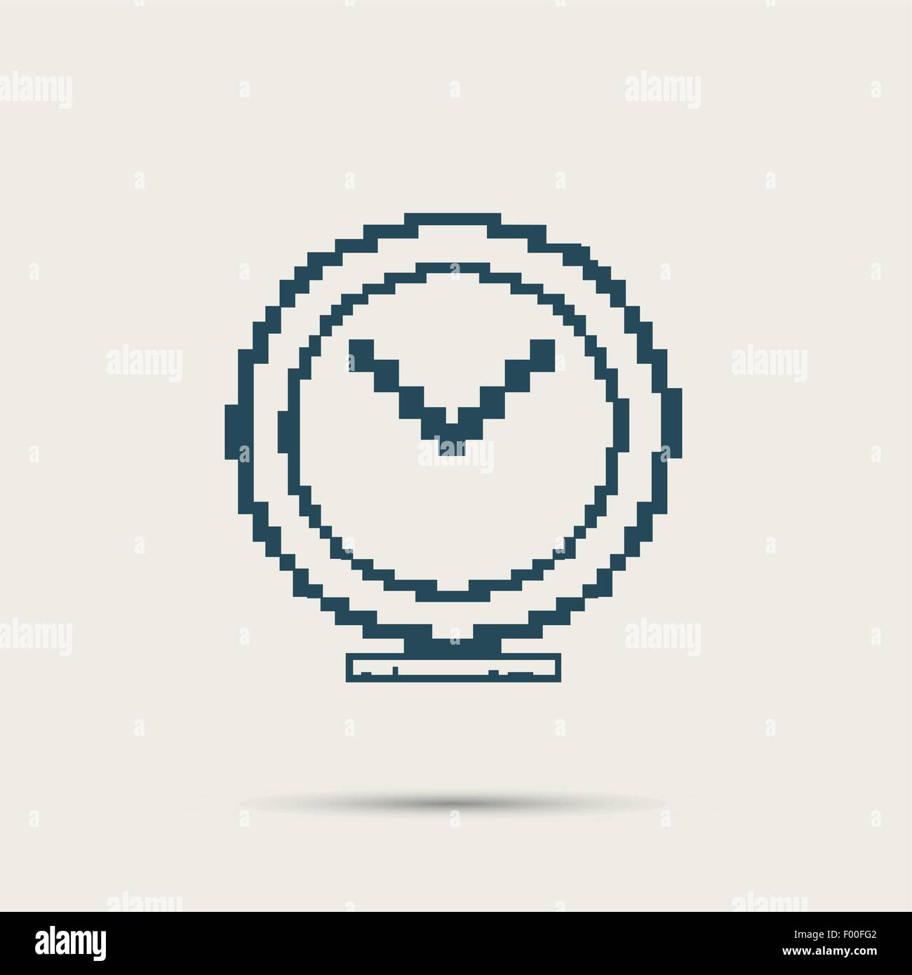 Simple stylish pixel clock icon. Vector design Stock Vector Image & Art ...
