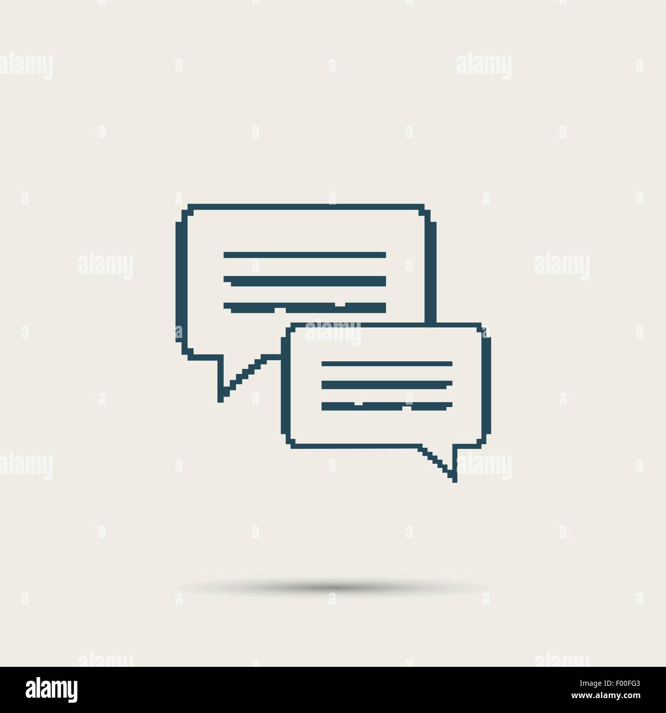 Simple pixel icon dialog messages. Vector design Stock Vector Image ...