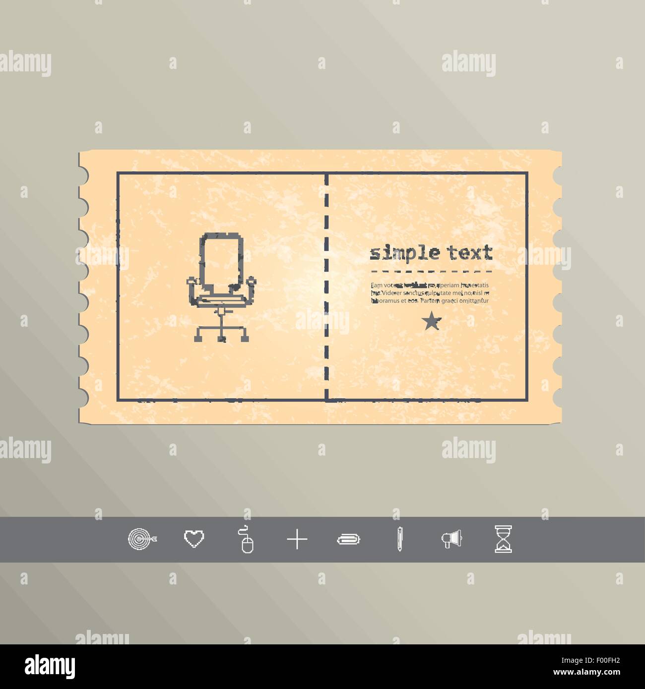 Simple stylish pixel icon chair. Vector design Stock Vector Image & Art ...