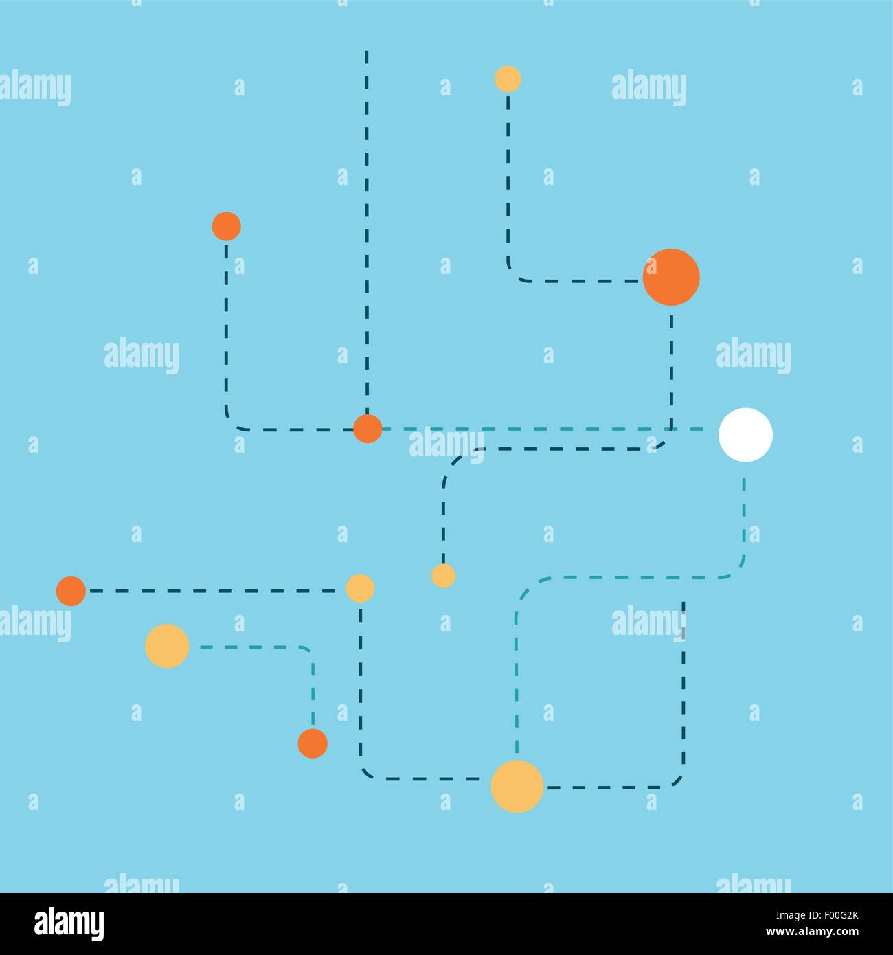 Abstract background of dotted lines and balls Stock Vector Image & Art ...