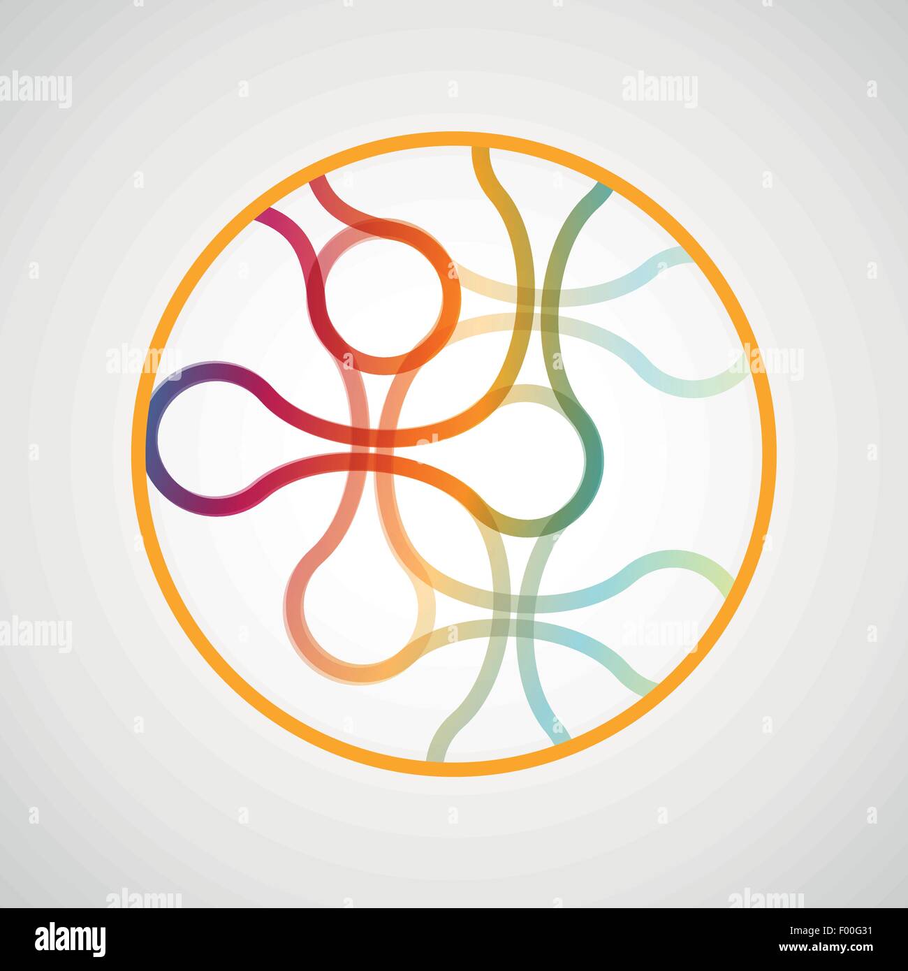 Background with a round molecular structure eps Stock Vector Image ...