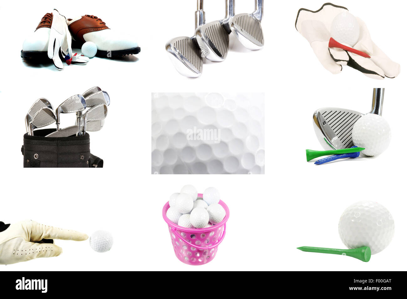 Collection of golf images in a beautiful collage Stock Photo - Alamy