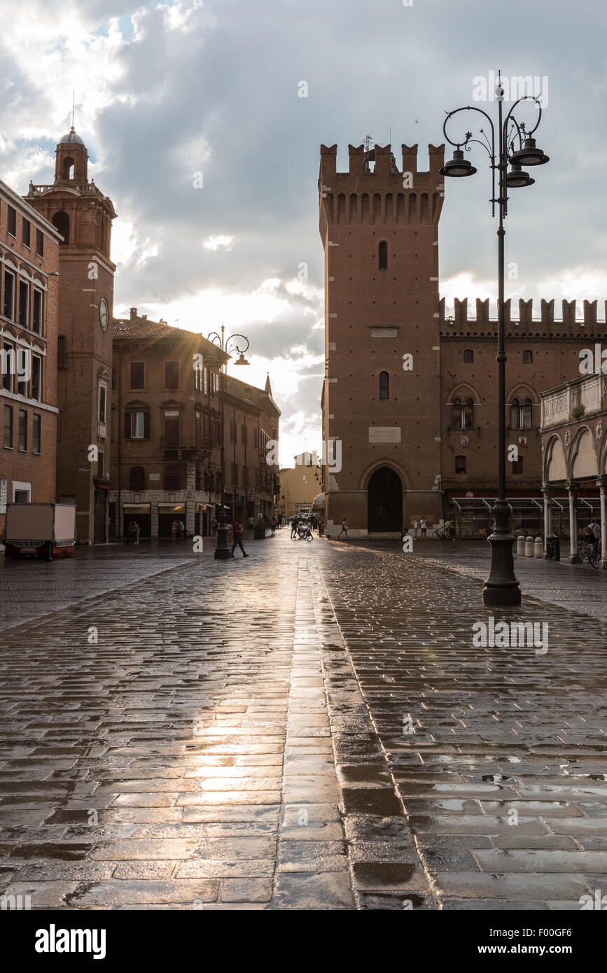 Main plaza in the downtown of Ferrara city Stock Photo - Alamy