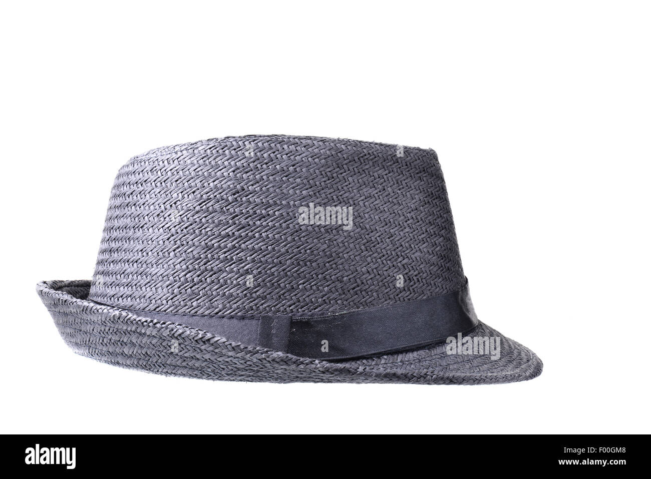 Small dark gray hat isolated on a white background Stock Photo - Alamy