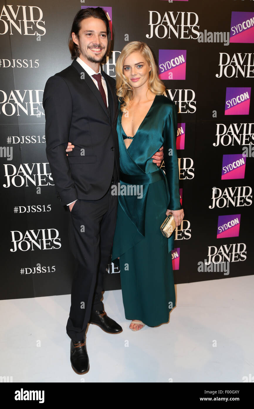 Sydney, Australia. 5 August 2015. Rob Moore and Samara Weaving (wearing ...