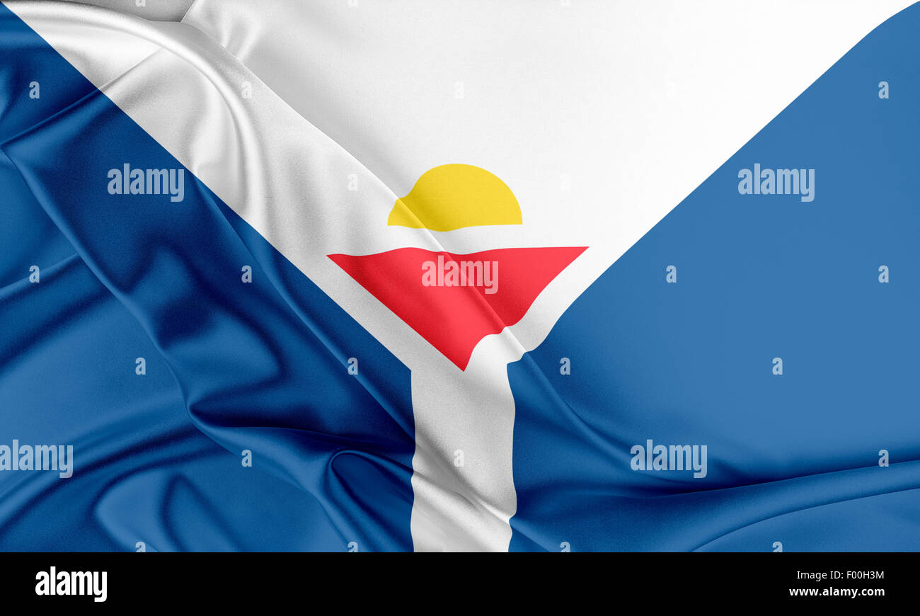 Waving flag saint martin hi-res stock photography and images - Alamy