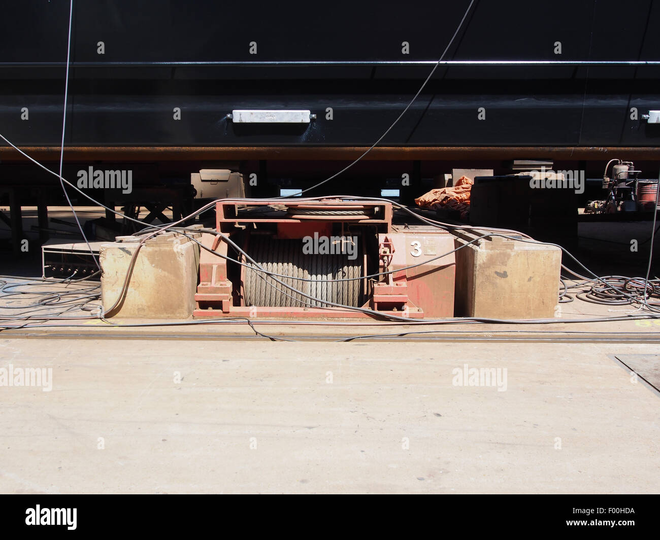 A vessel named Wench is seen at the Hoebee shipyard in the Netherlands ...