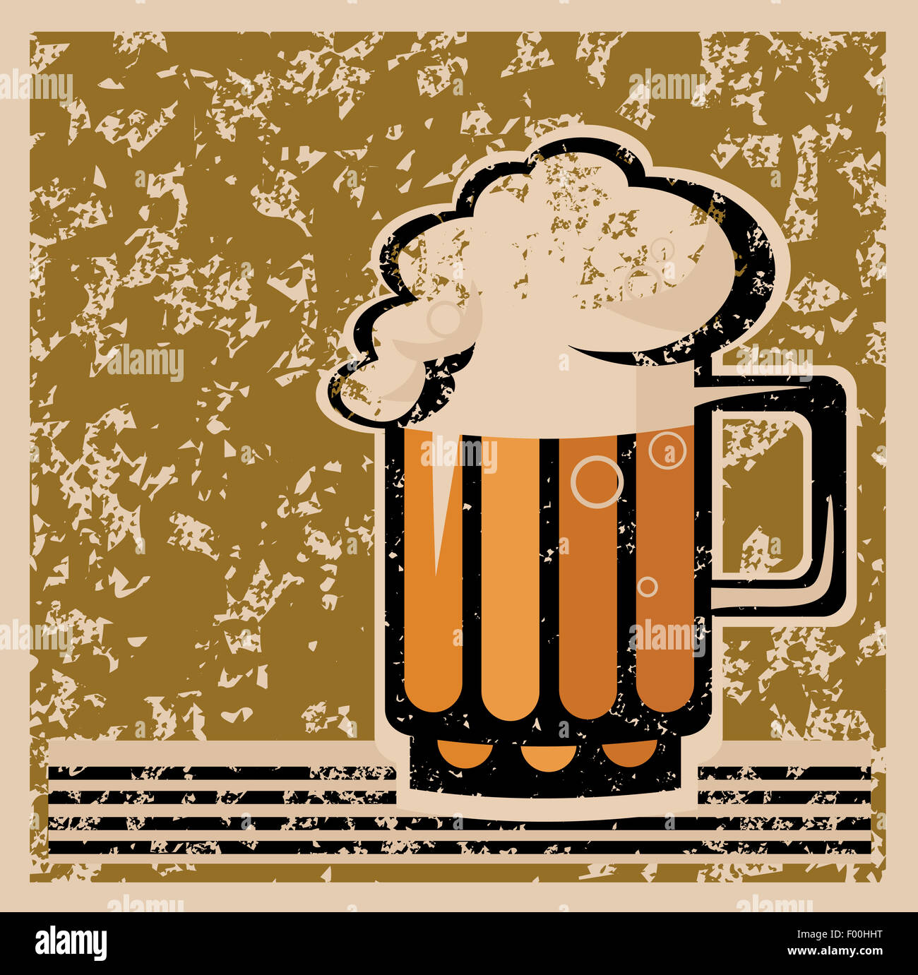 Retro beer poster Stock Photo - Alamy