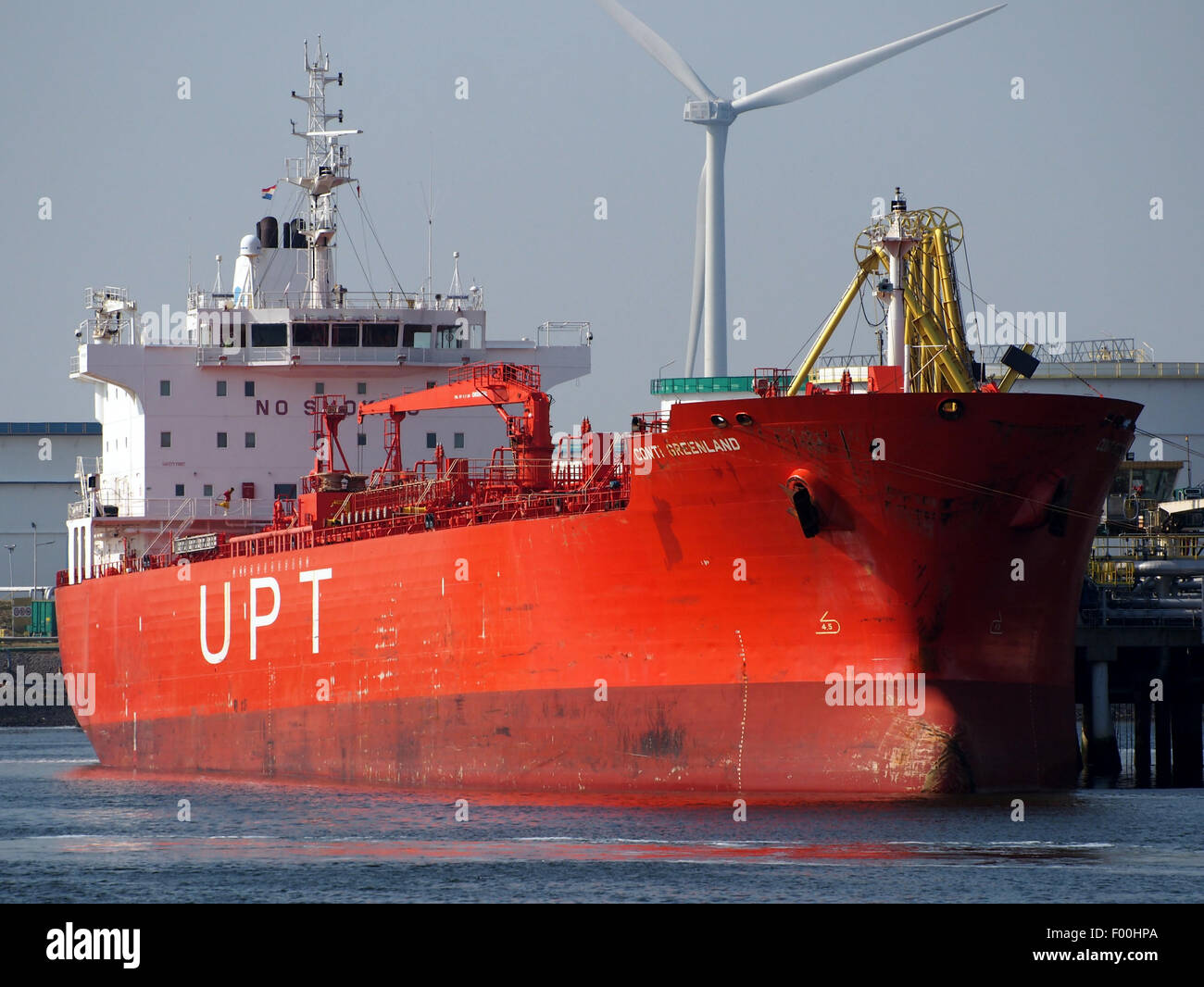 The 'Conti Greenland' (IMO 9391397) is docked at the Port of Rotterdam ...