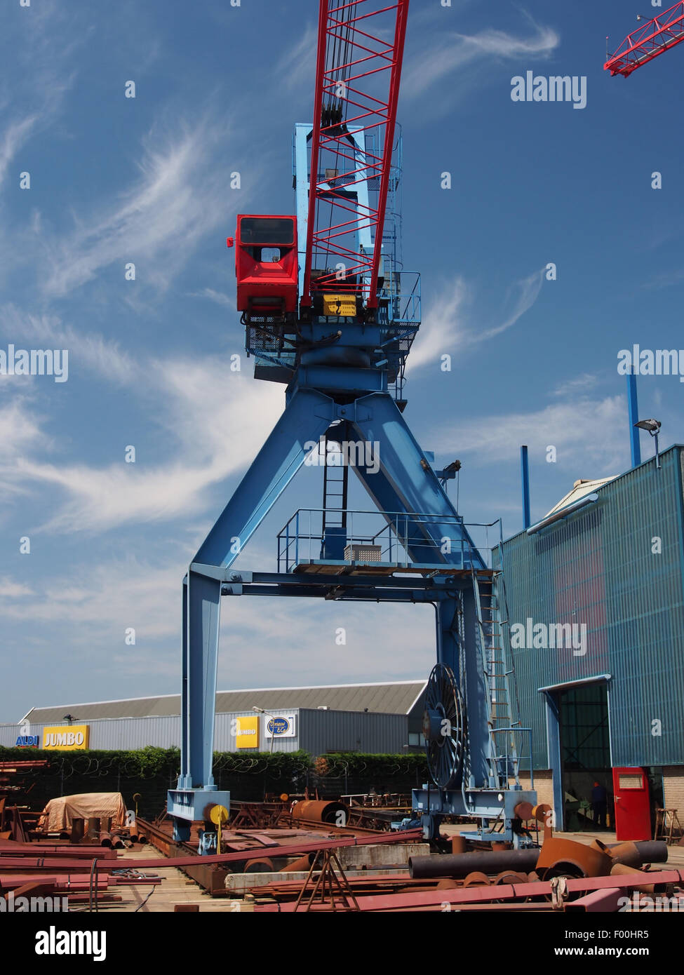 A crane is seen at Hoebee, a location critical for supporting inland ...