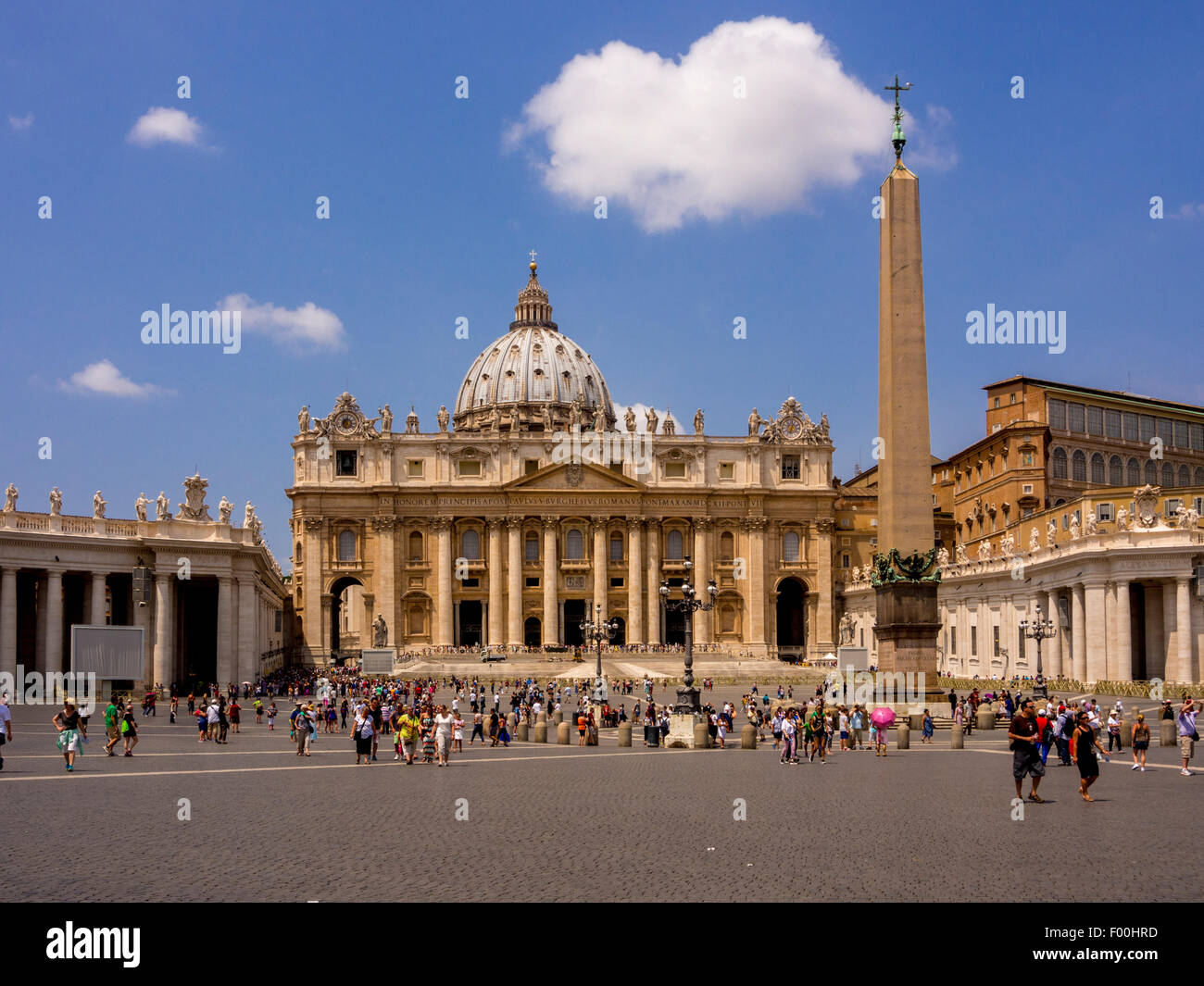 St Peter's basilica, St Peters Square. Vatican City, Rome. Italy Stock ...