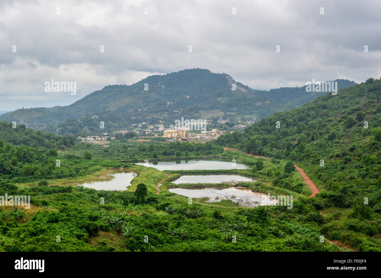 Obuasi in the Ashanti region of Ghana, a town built around the gold ...