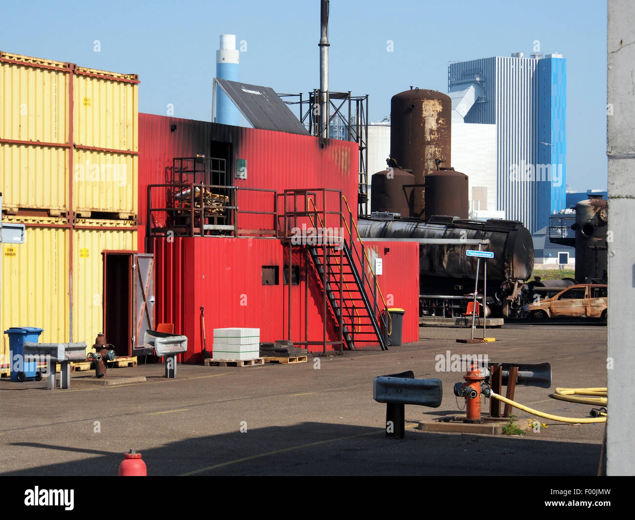 Falck fire fighting services are seen in action at the Port of ...