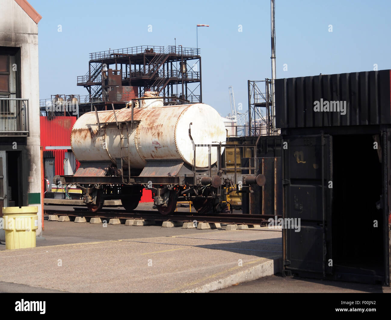 The Falck fire fighting unit is shown in action at the Port of ...