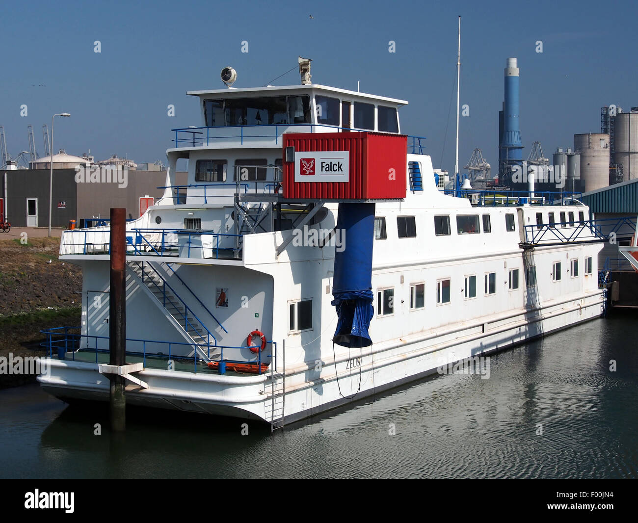 Falck fire fighting operations in the Port of Rotterdam, providing ...