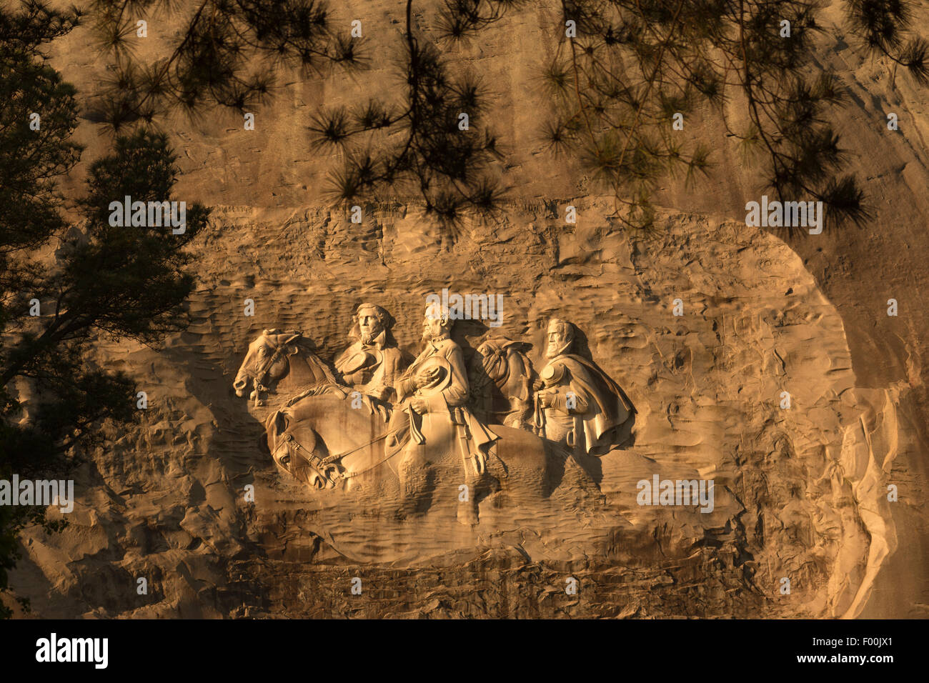 BAS RELIEF CARVING OF CONFEDERATE AMERICAN CIVIL WAR LEADERS STONE ...