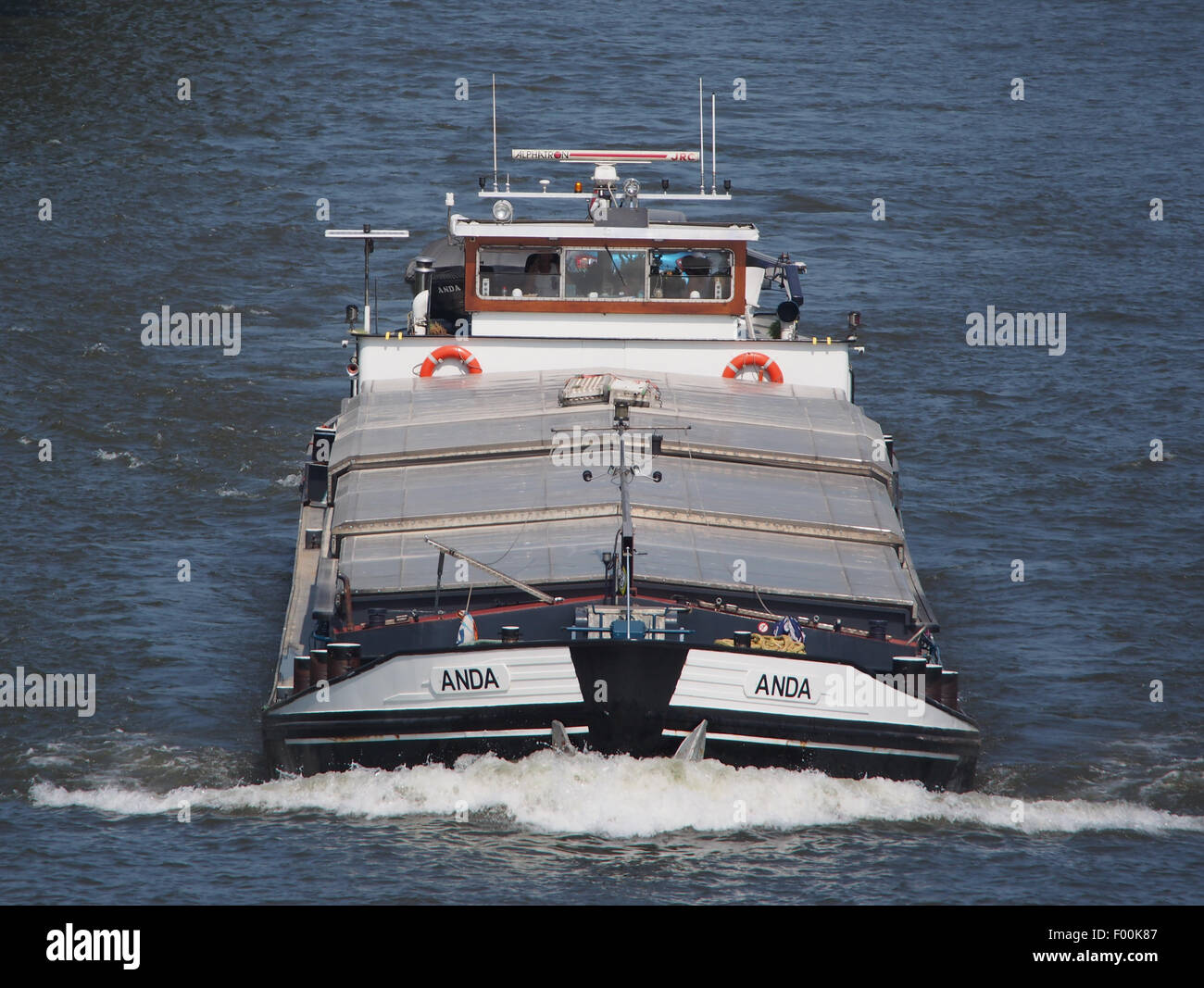The 'Anda' (ENI 02314589), a vessel built in 1959, is seen navigating ...