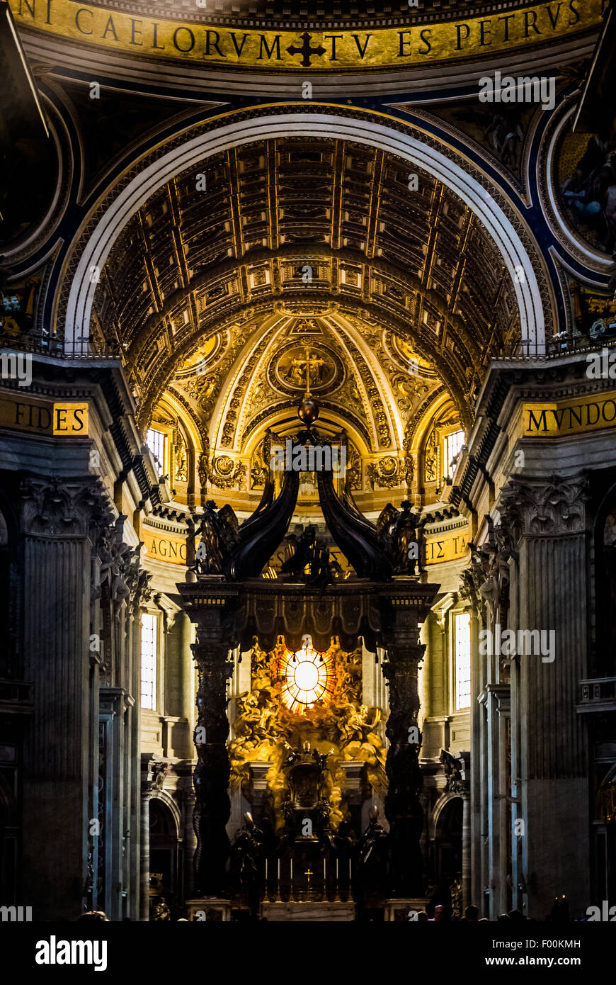 Shafts of light in St Peter's Basilica. Vatican City, Rome. Italy Stock ...