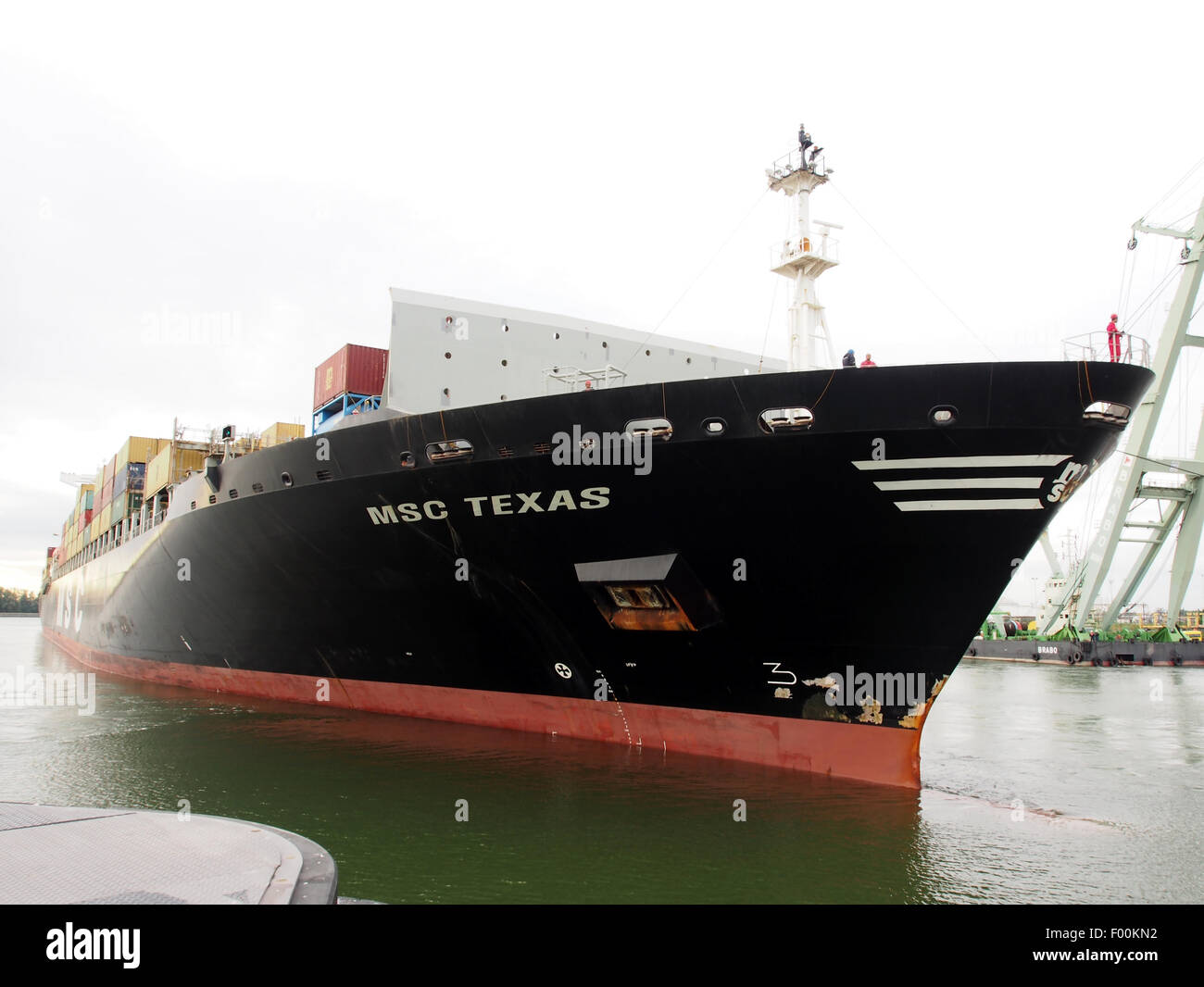 The MSC Texas (IMO 9286243, Callsign DCSY2) is captured at sunrise in ...