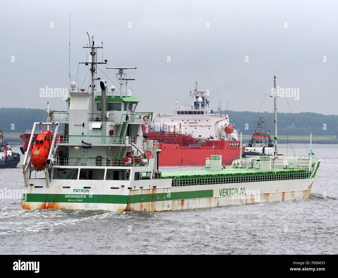 The 'Patron' (IMO 9376464) is operating on the Schelde river, near the ...