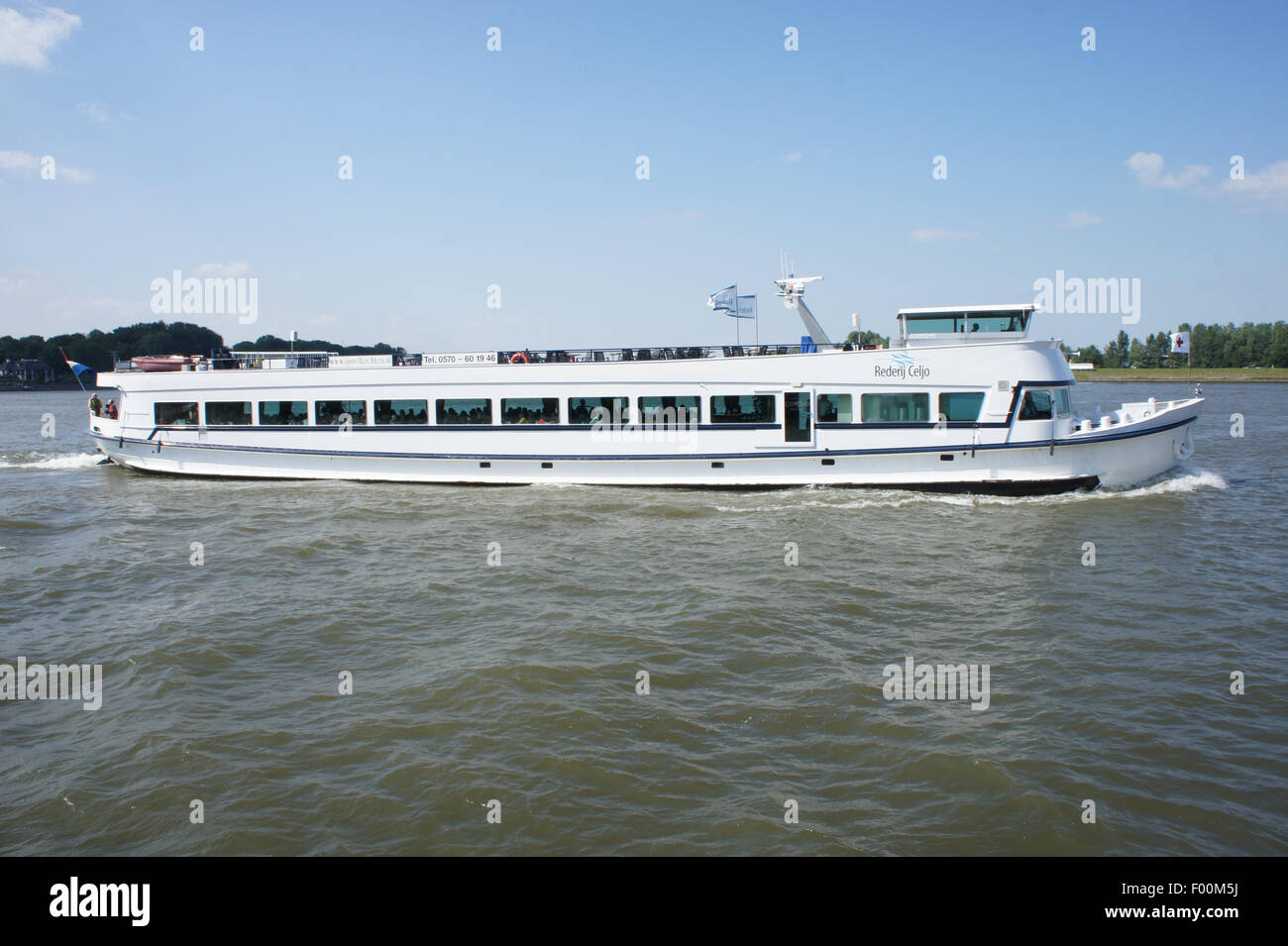 The Rederij Celjo (ENI 02005295) is operating near Dordrecht, Netherlands, on a key inland ...